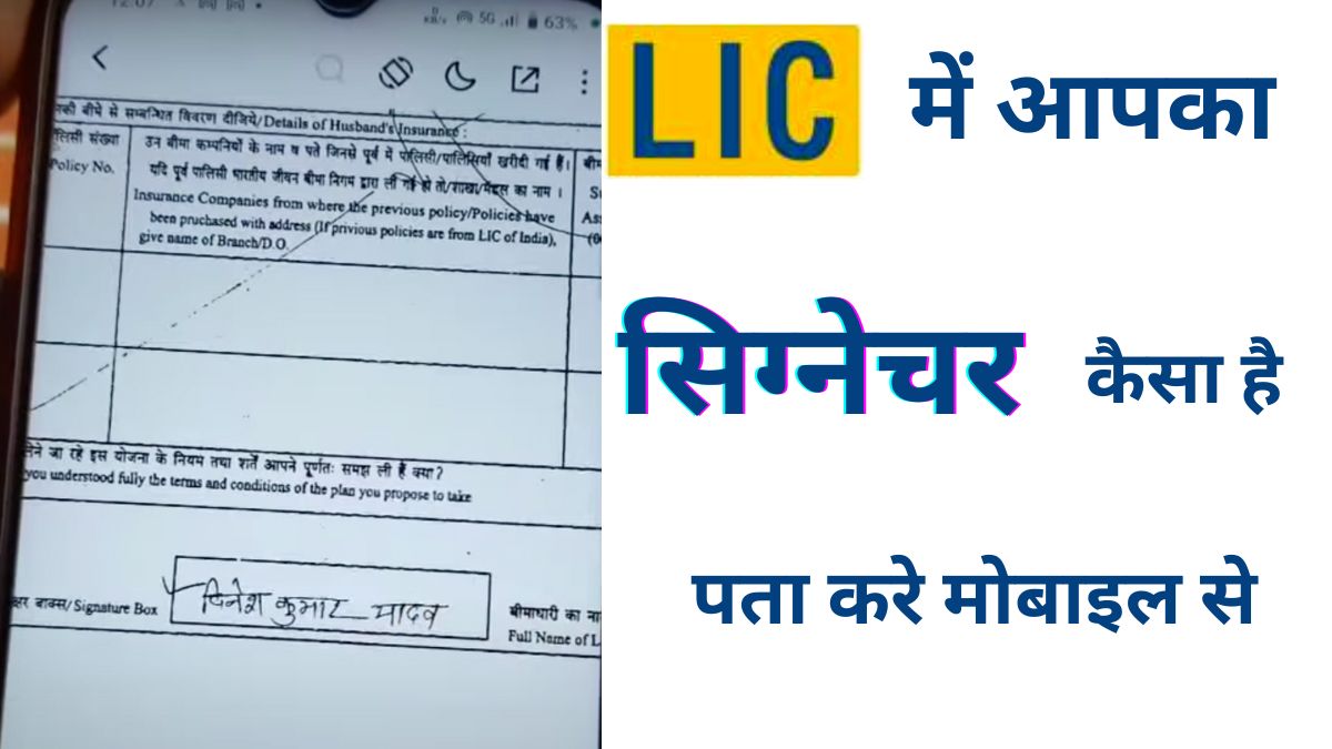 How to Check LIC Signature | LIC पॉलिसी में सिग्नेचर कौन सा है पता करें ...